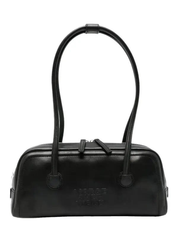 MARGESHERWOOD Logo-debossed Leather Shoulder Bag - Black