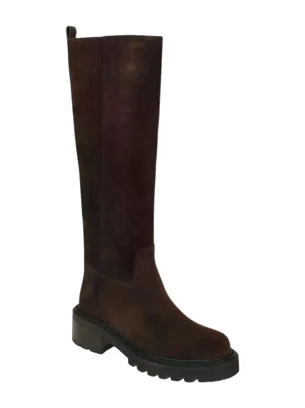 VIA ROMA 15 Suede Chunky-sole Boots - Brown