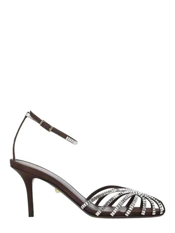 ALEVI MILANO Penelope Xtal Crystal-embellished Sandals - Brown