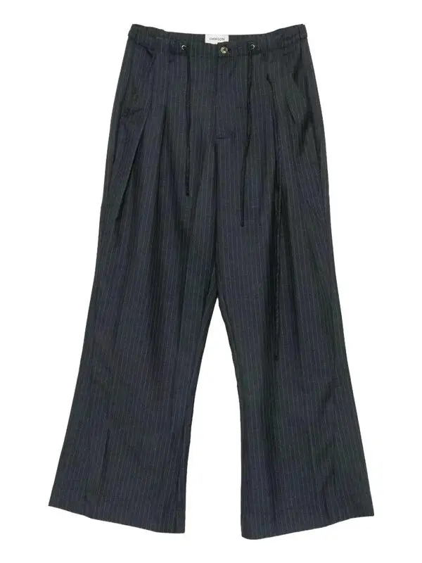 DAMSON MADDER Tatianna Pinstripe Trousers - Blue