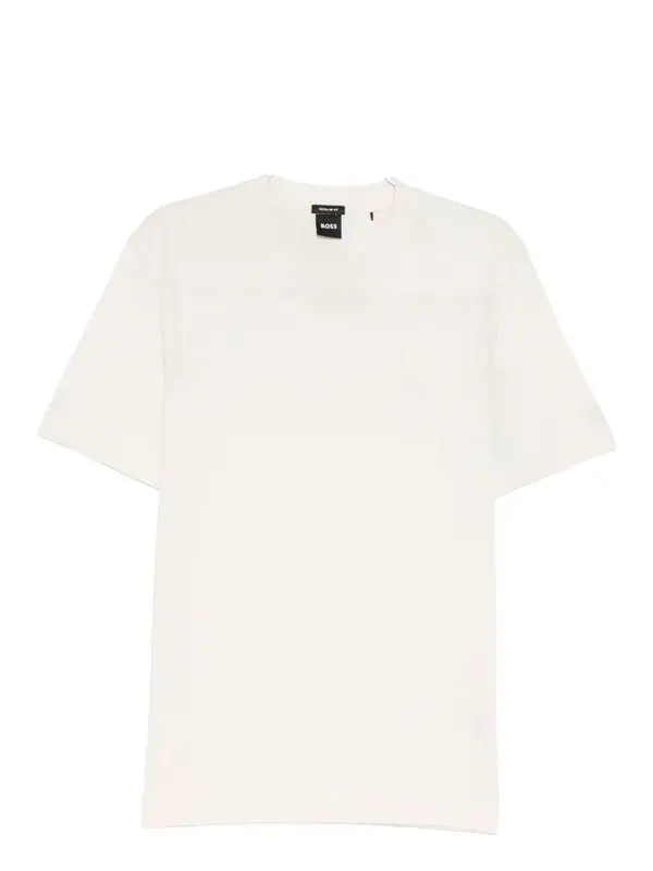 BOSS Logo-embroidered T-shirt - Neutrals