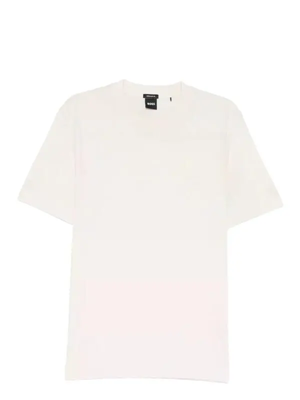 BOSS Logo-embroidered T-shirt - Neutrals