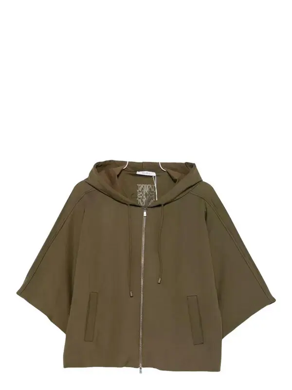Max Mara Fidato Zip-up Hooded Jacket - Green
