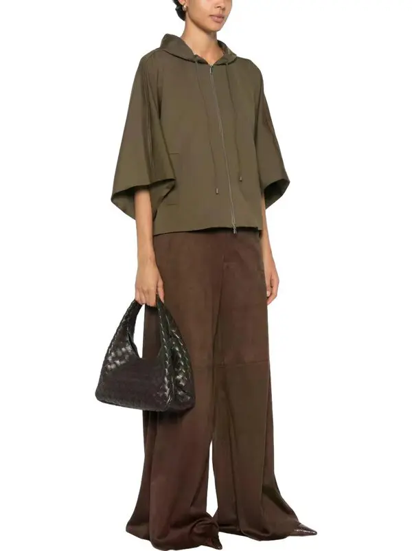 Max Mara Fidato Zip-up Hooded Jacket - Green