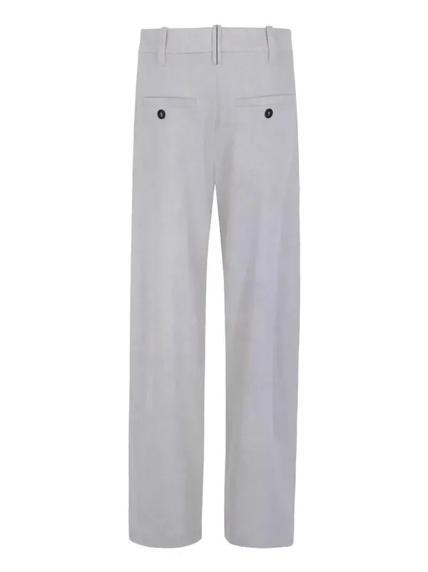 Brunello Cucinelli Pleated Wide-leg Trousers - Grey