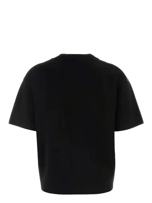Max Mara Leather And Viscose Crepe Boxy Sweater - Black