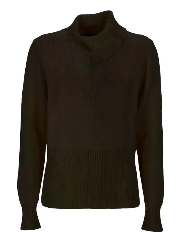 GRAN SASSO Ribbed-knit Roll-neck Sweater - Brown