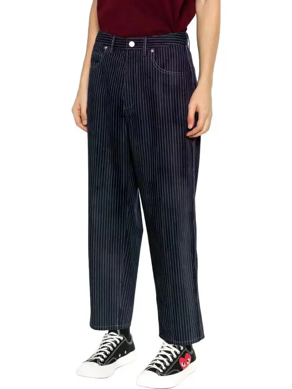 AGNES B. Logo-embroidered Trousers - Blue