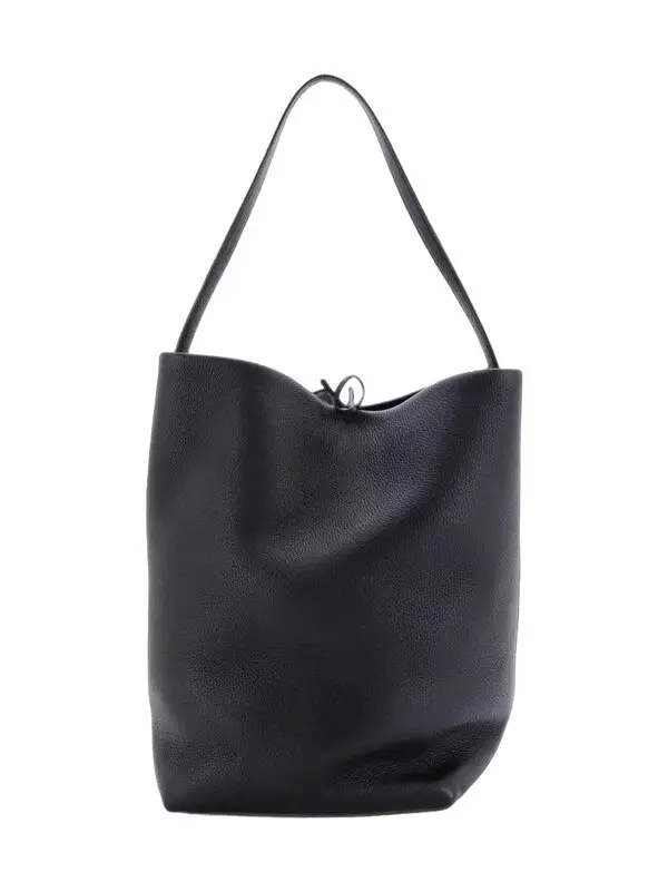 THE ROW N/s Park Tote Leather Bucket Bag - Black