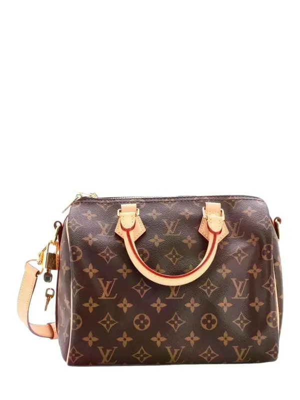 LOUIS VUITTON Monogram Canvas Speedy Bandouliere Satchel - Brown