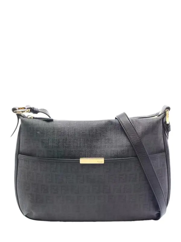 Fendi Zucchino Cross Body Bag - Black