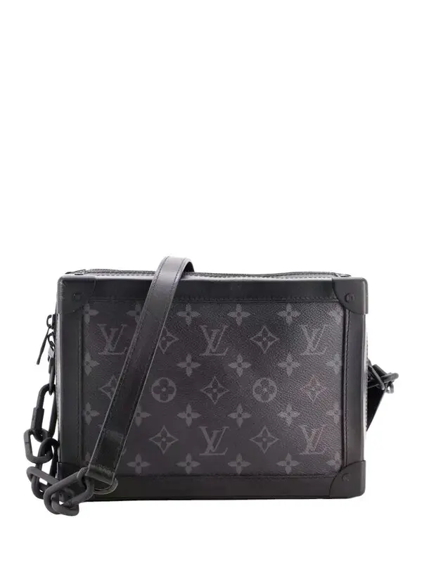 LOUIS VUITTON Soft Trunk Bag Monogram Eclipse Canvas Shoulder Bag - Black