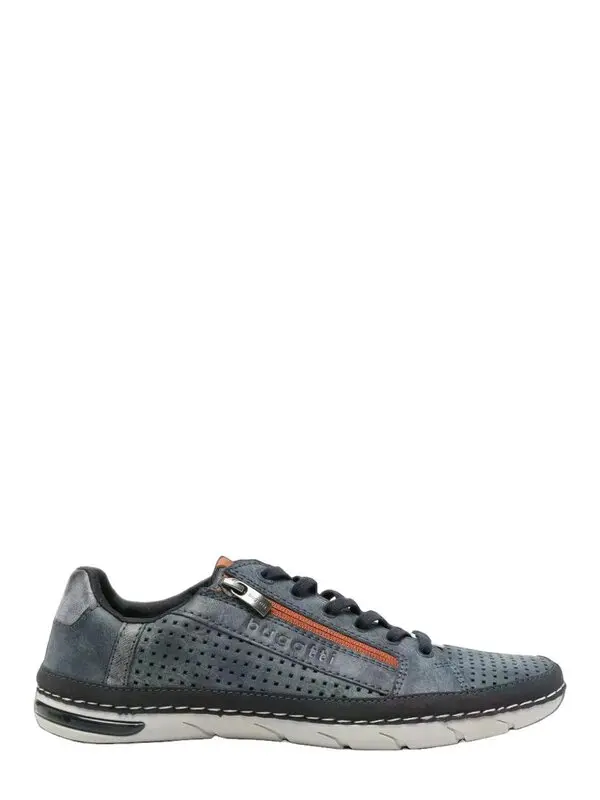 BUGATTI Perforated Side-zip Sneakers - Blue