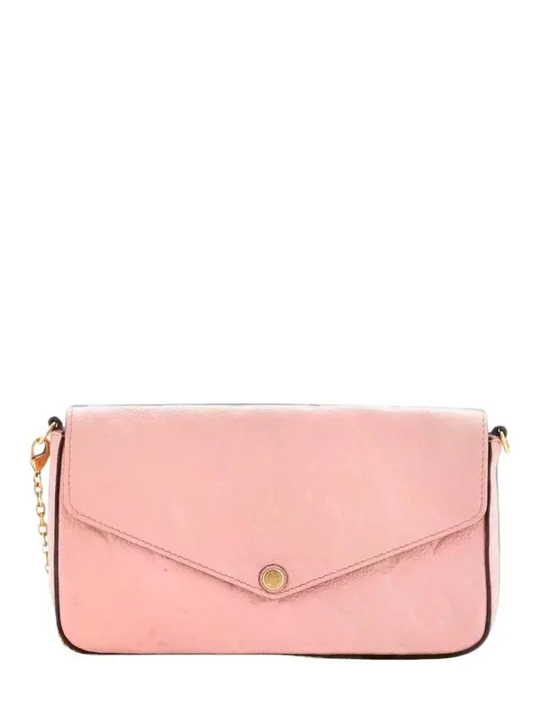 LOUIS VUITTON Felicie Pochette Monogram Empreinte Leather Crossbody Bag - Pink