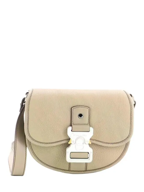 Dior Gallop Flap Messenger Bag Leather Mini Crossbody Bag - Green