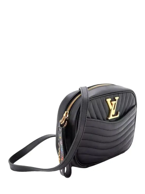 LOUIS VUITTON Quilted Leather Cross Body Camera Bag - Black