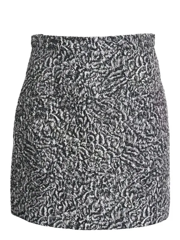 Balenciaga Jacquard Mini Skirt - Black
