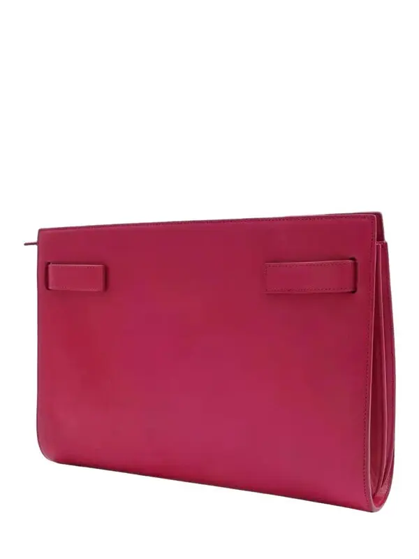 Saint Laurent Leather Sac De Jour Clutch Bag - Pink