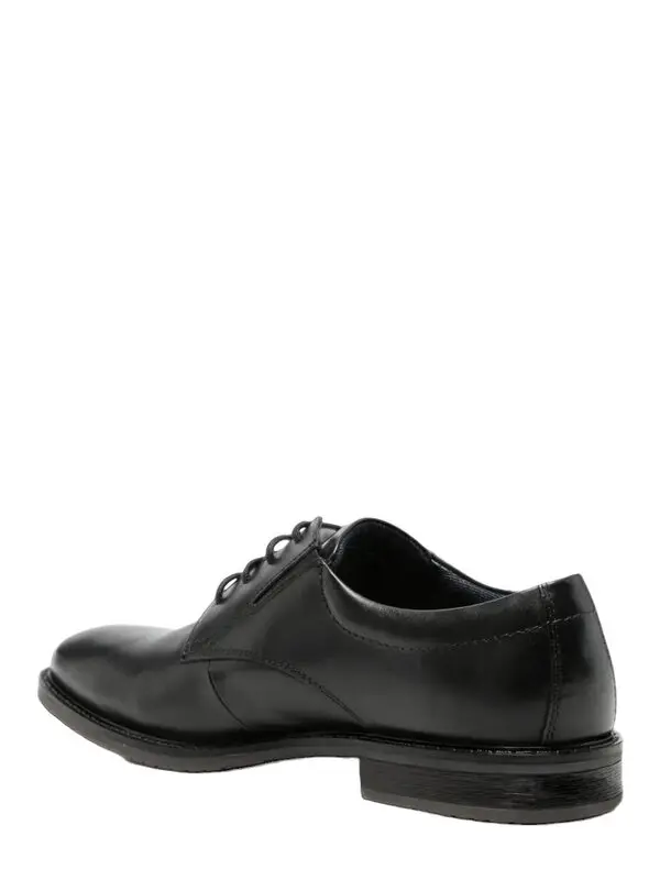 BUGATTI Leather Lace-up Derby Shoes - Black