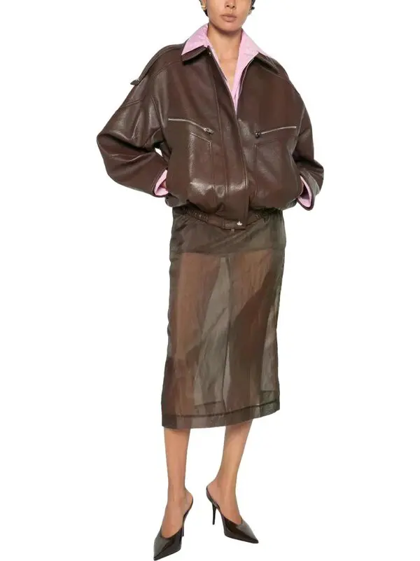 THE FRANKIE SHOP Zip-fastening Jacket - Brown
