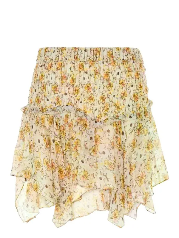 Isabel Marant Étoile Fiala Printed Chiffon Skirt - Neutrals
