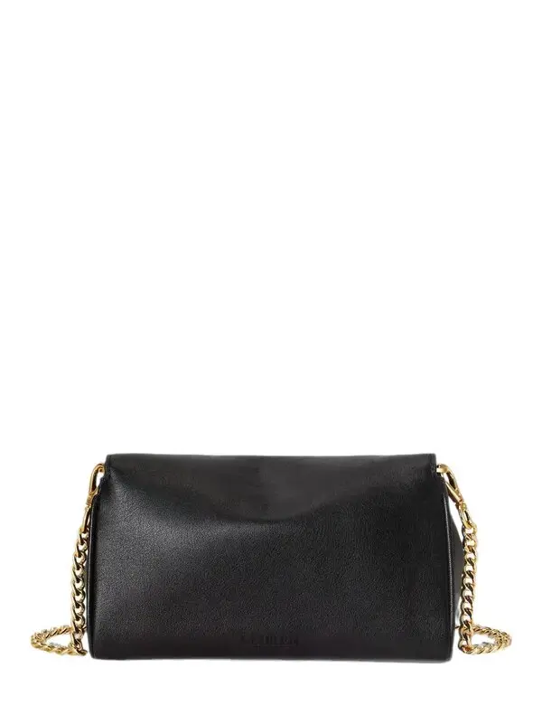 Ralph Lauren Logo-plaque Chain-strap Clutch Bag - Black
