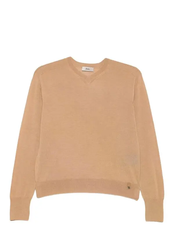 Herno V-neck Sweater - Neutrals