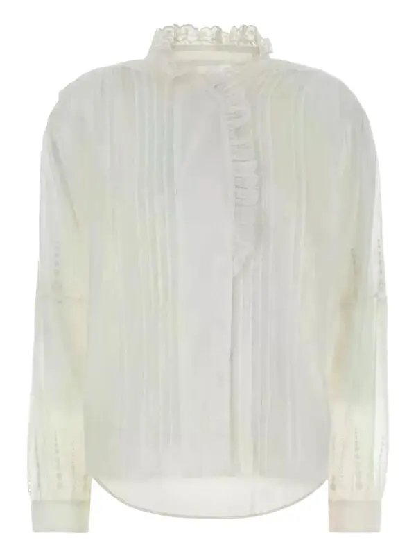 Isabel Marant Étoile Leota Ruffled Pleated Shirt - White