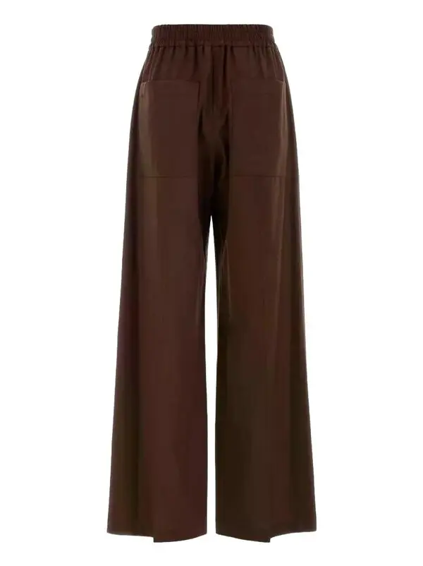 Brunello Cucinelli Elasticated-waistband Palazzo Pants - Brown