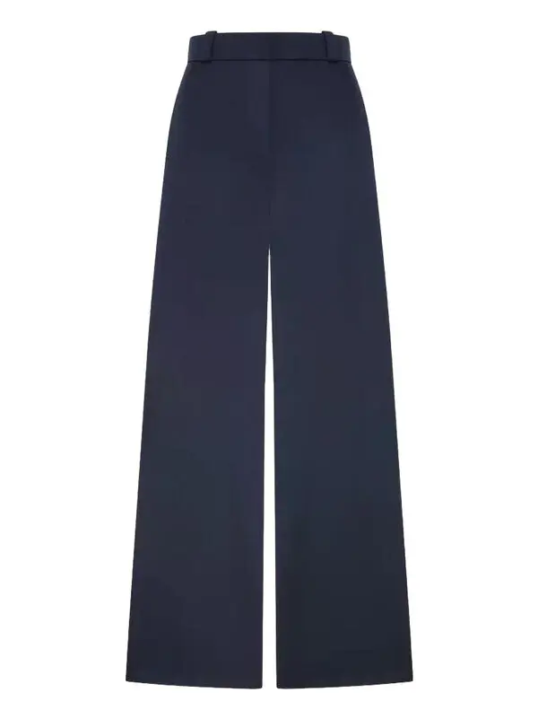 Giorgio Armani High-waisted Wool Trousers - Blue