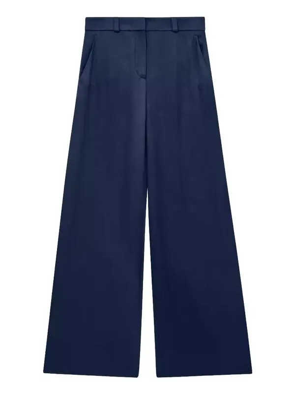 Giorgio Armani High-waisted Wool Trousers - Blue