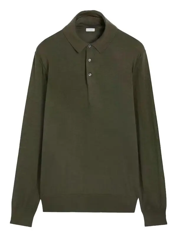 Caruso Long-sleeve Polo Shirt - Green