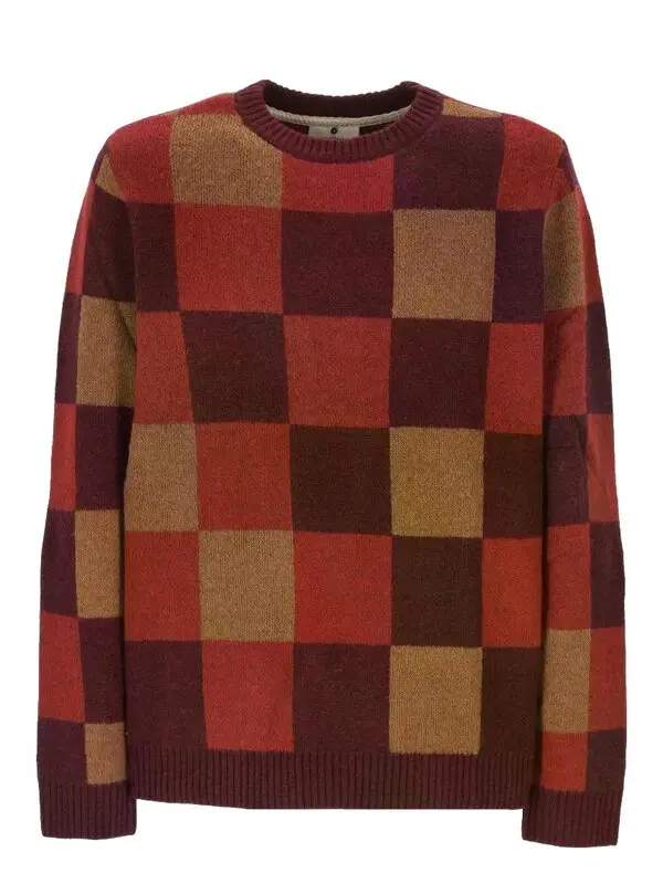 ANERKJENDT Check-pattern Pullover - Red