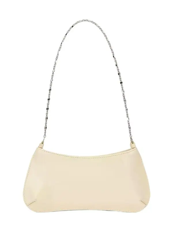 Jacquemus Bisou Chain Leather Shoulder Bag - Neutrals