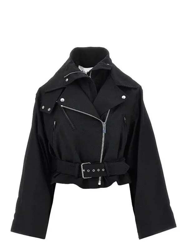 Alaïa Cotton Biker Jacket - Black