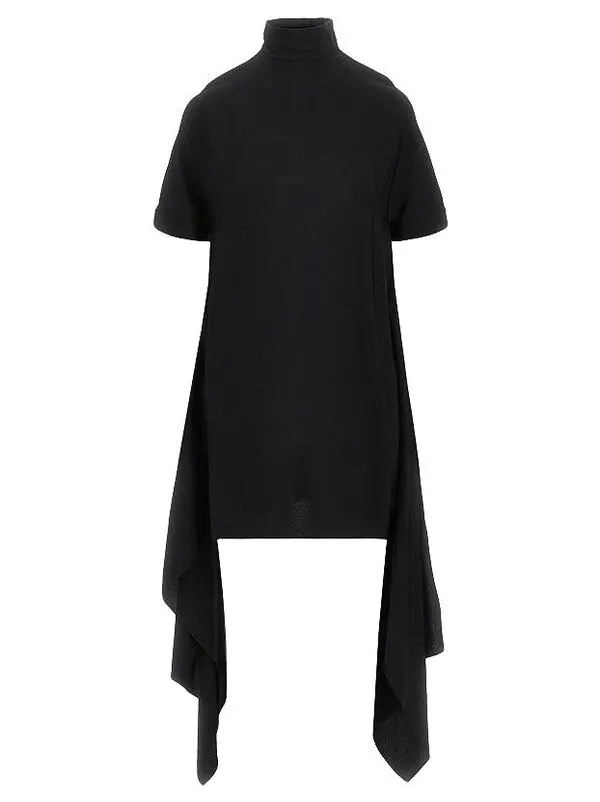 Alaïa Viscose Asymmetrical Mini Dress - Black