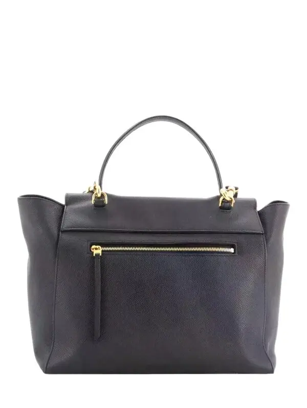 Celine Belt Bag Textured Leather Mini Shoulder Bag - Black