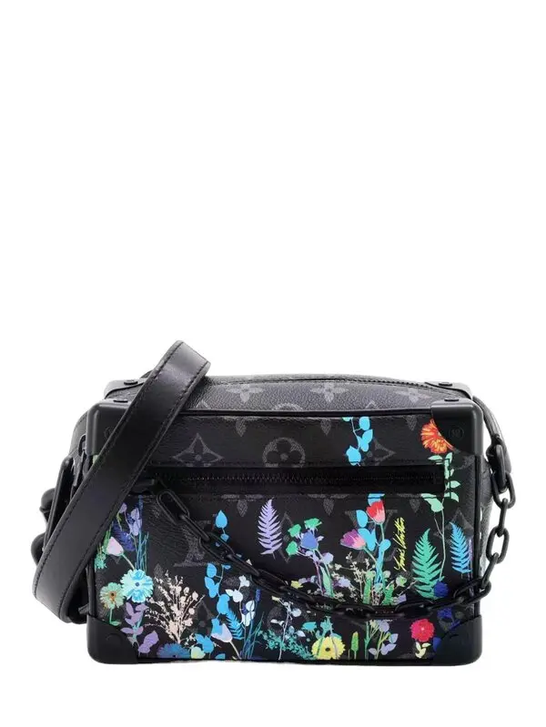LOUIS VUITTON Soft Trunk Bag Limited Edition Foliage Monogram Eclipse Mini Crossbody Bag - Black