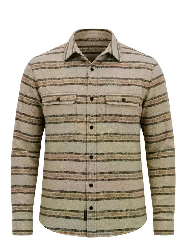 Faherty Brand Legend Horizontal-stripe Overshirt - Neutrals