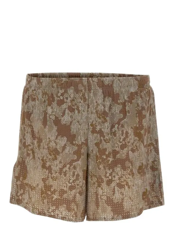 Satisfy Spaceo 5 Perforated Drawstring Shorts - Brown