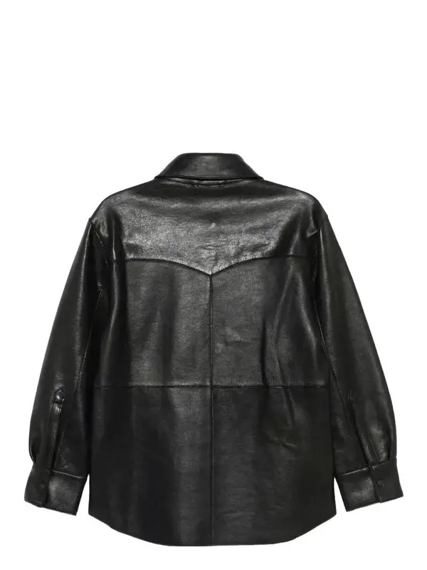 P.a.r.o.s.h Leather Western-style Leather Jacket - Black