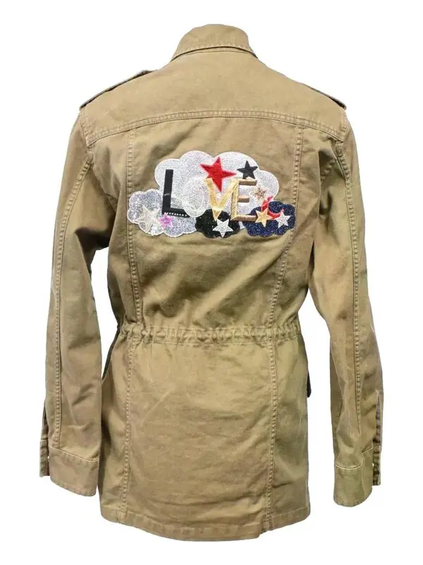 Saint Laurent Sweet Dreams Patch Military Jacket - Green