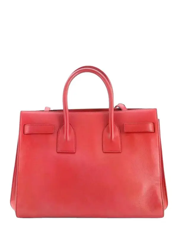 Saint Laurent Sac De Jour Leather Satchel - Red