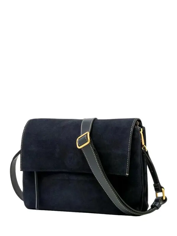 GIANNI CHIARINI Medium Suede Cross Body Bag - Blue