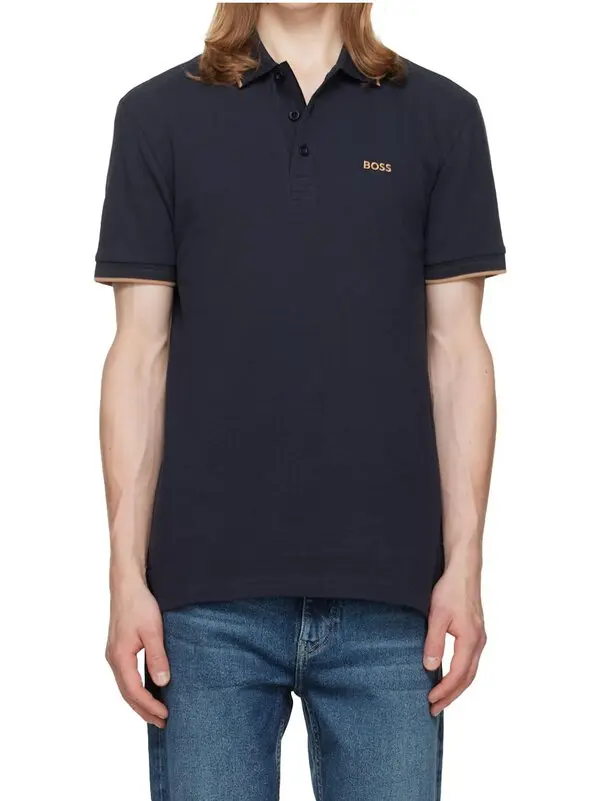 Hugo Boss Paddy Logo-print Polo Shirt - Black