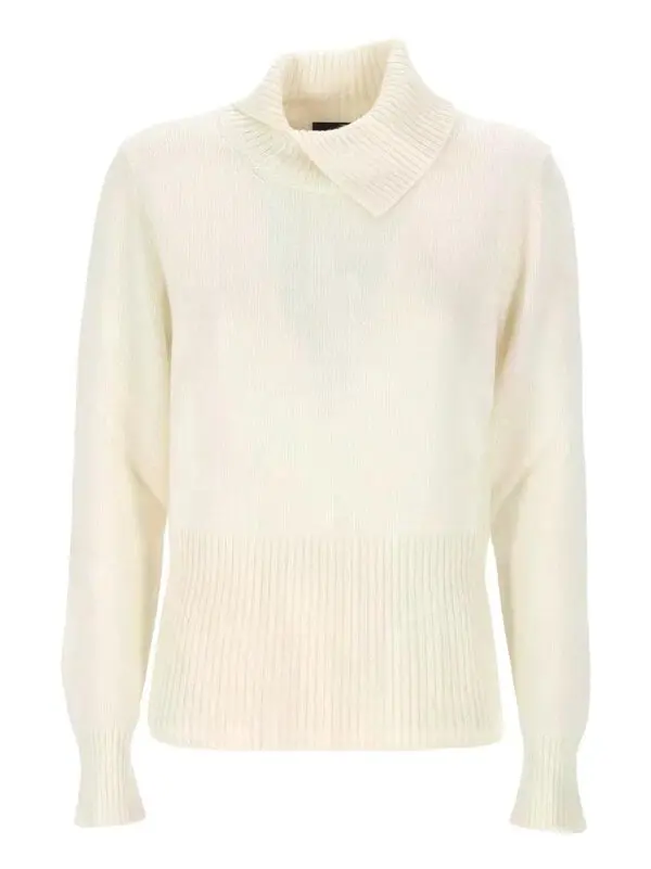 GRAN SASSO Ribbed-knit Shawl-collar Sweater - Neutrals