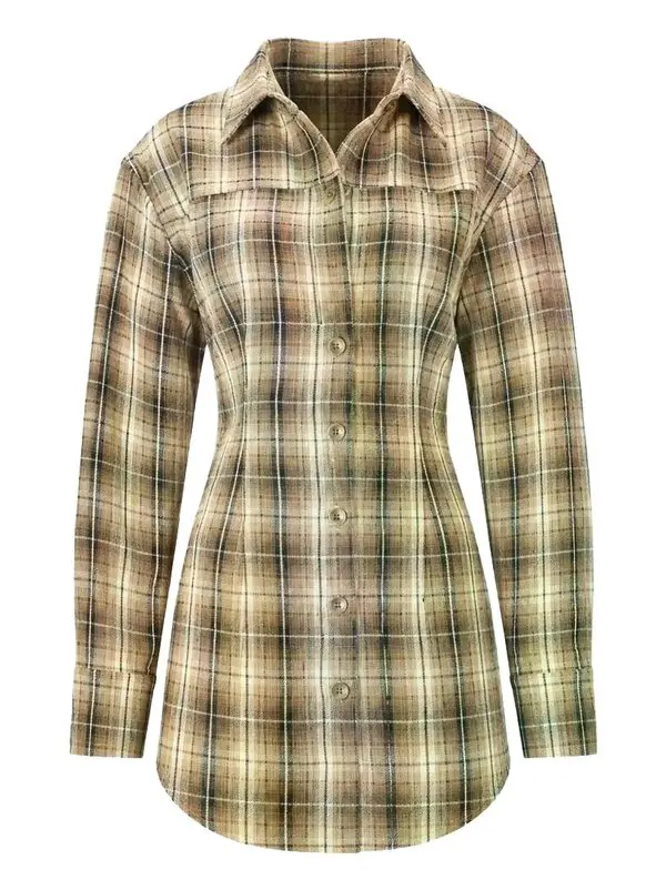 ONETEASPOON Drifters Check-pattern Shirt - Neutrals