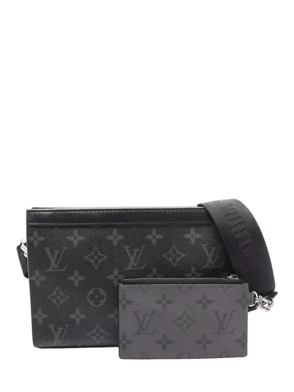 LOUIS VUITTON Monogram Eclipse Gaston Wearable Wallet Crossbody Bag - Black