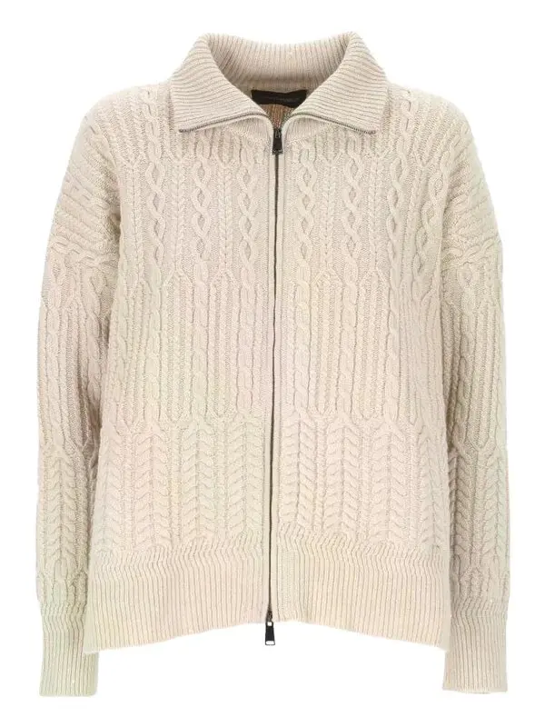 Lorena Antoniazzi Cable-knit Zip-up Sweater - Neutrals