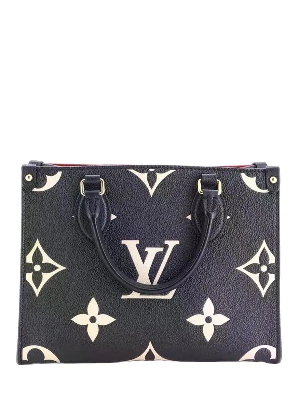 LOUIS VUITTON Onthego Bicolor Monogram Empreinte Giant Pm Tote Bag - Black
